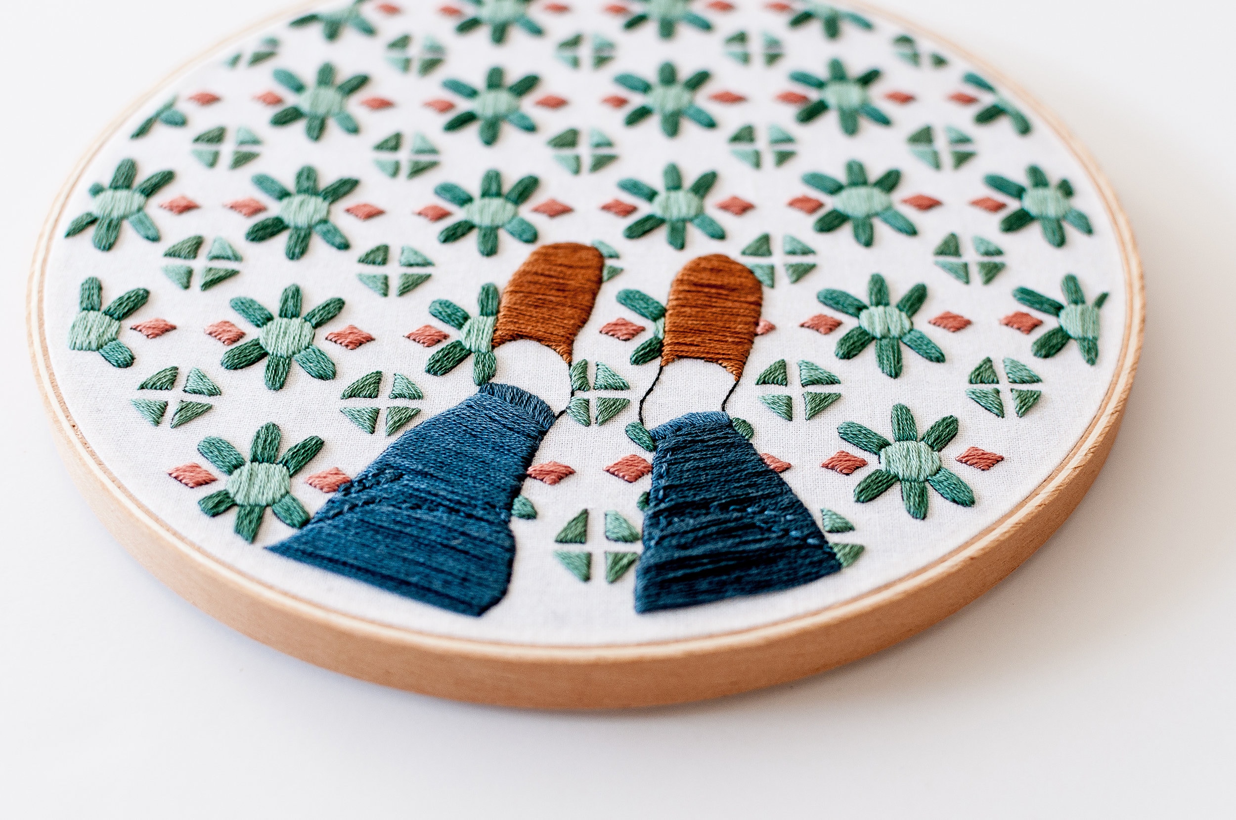 Fancy Feet Embroidery Pattern PDF Digital Download | Etsy