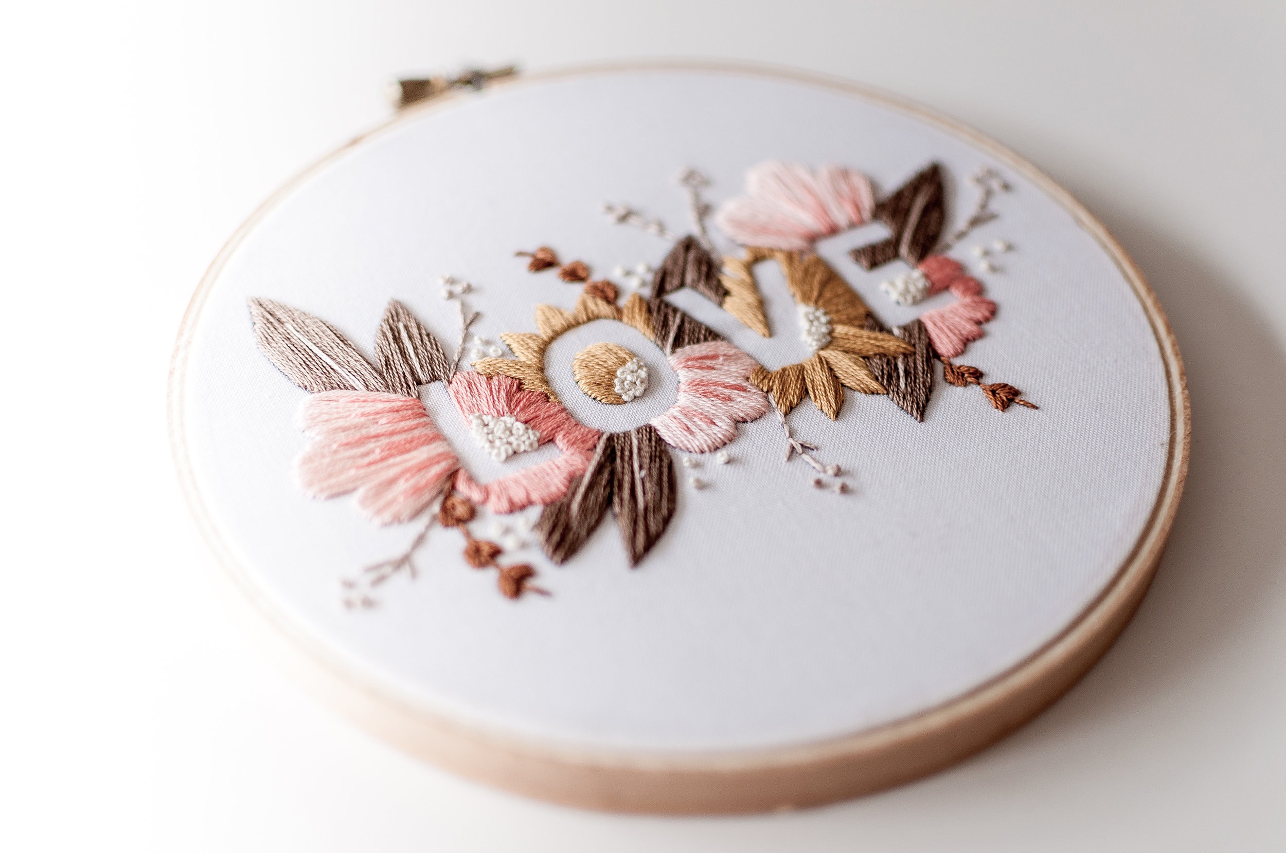 LOVE Embroidery pattern Soft Palette PDF Digital | Etsy