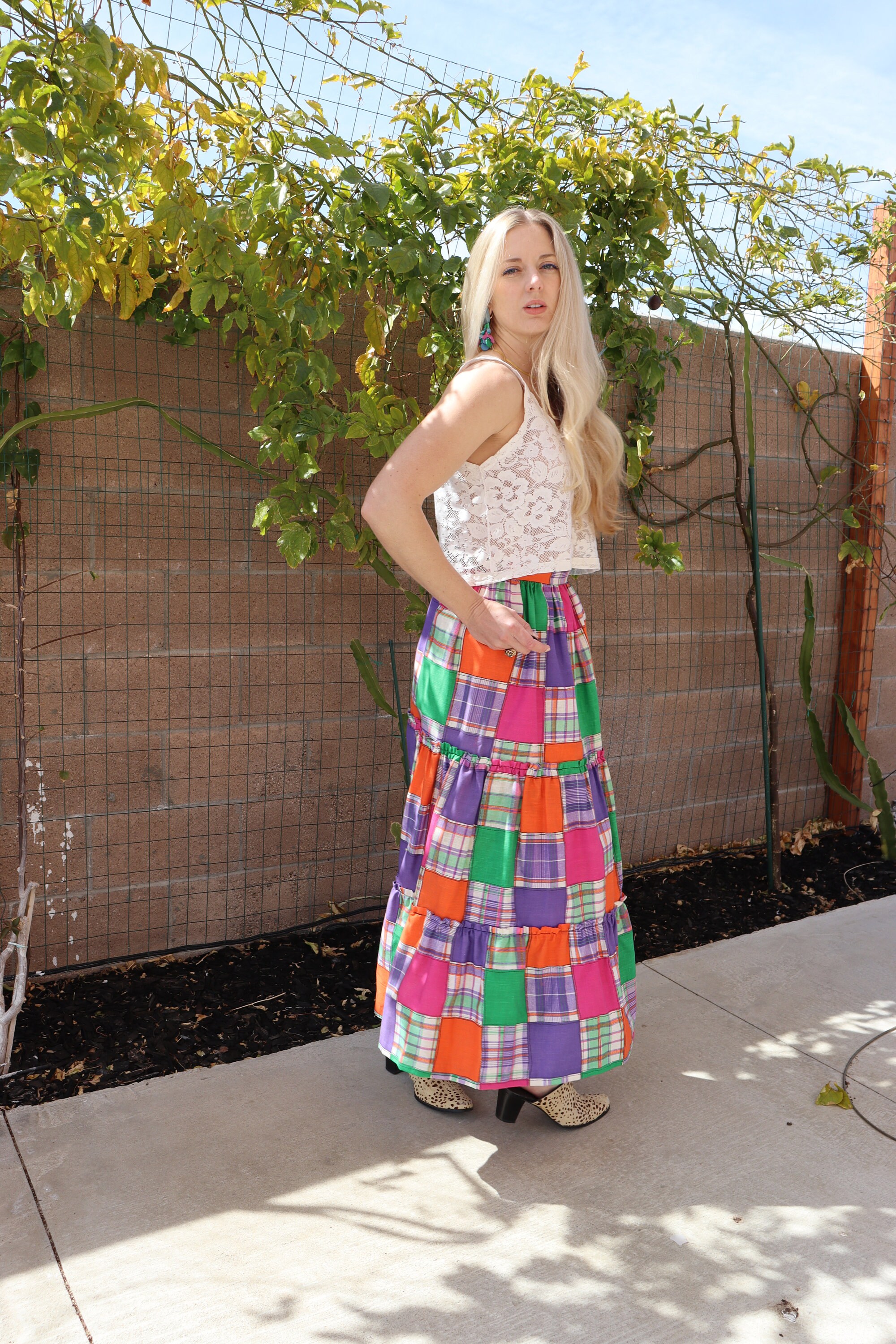 70s RARE Patchwork Cottage Core Long High Waisted Quilted - Etsy