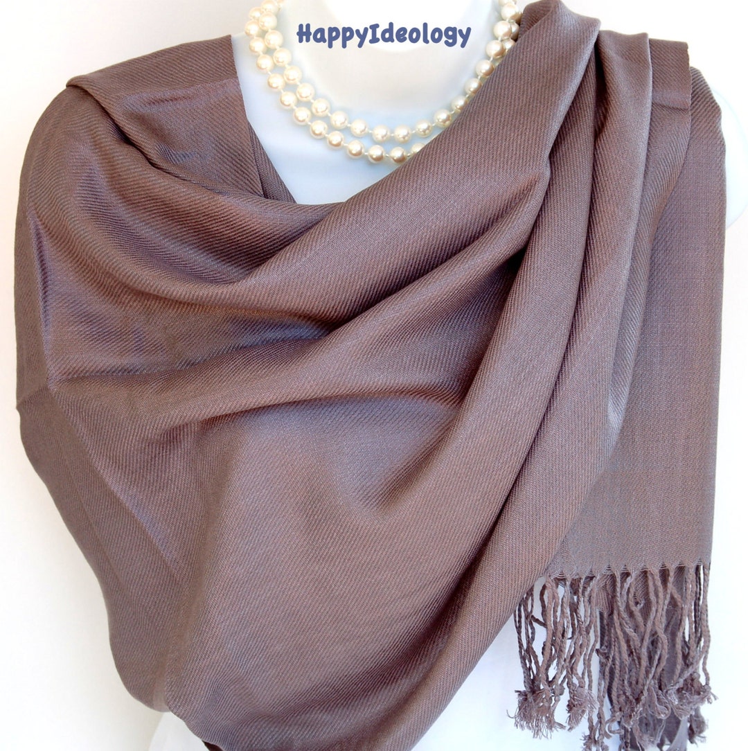 Gray Pashmina Scarf. Dark Gray Pashmina/shawl.grey Pashmina Scarf.silky ...