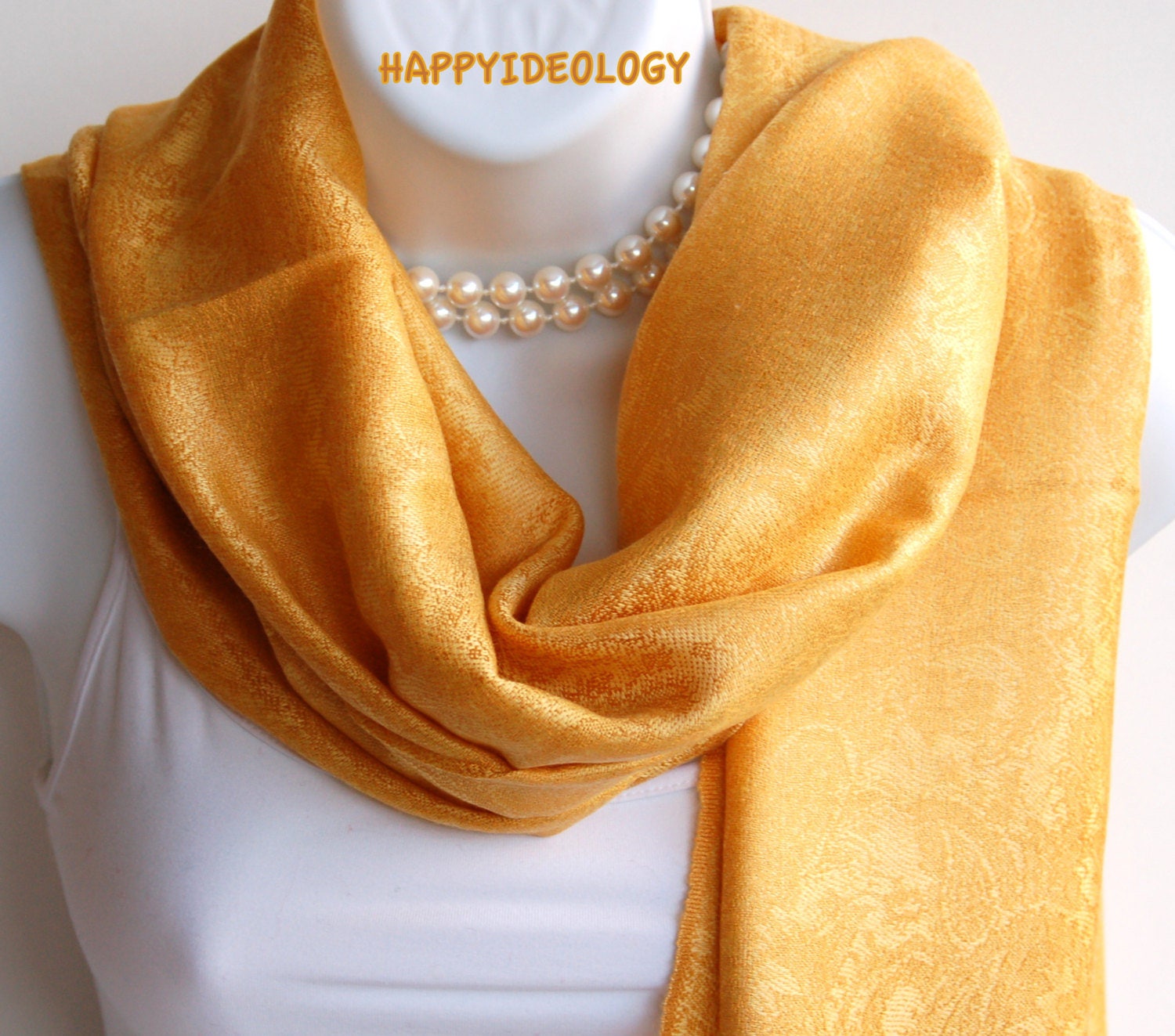Pashmina Scarf.Golden Yellow Pashmina/Shawl | Etsy