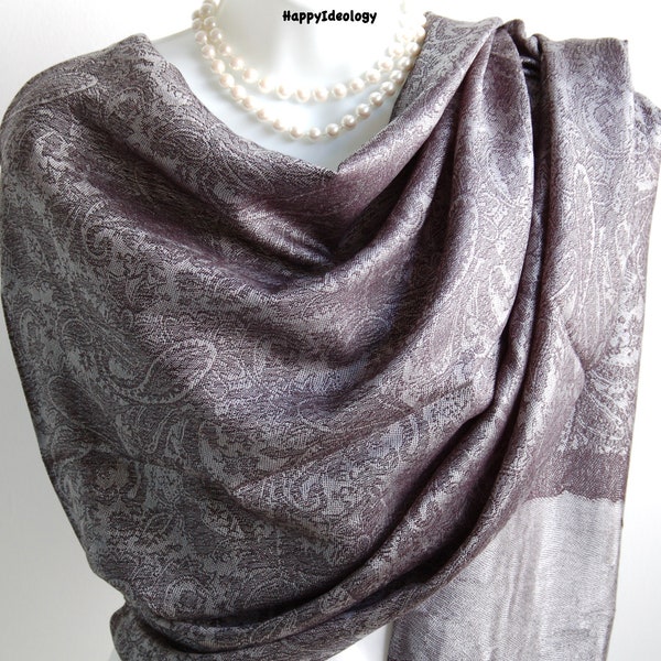 Grey Pashmina - Etsy
