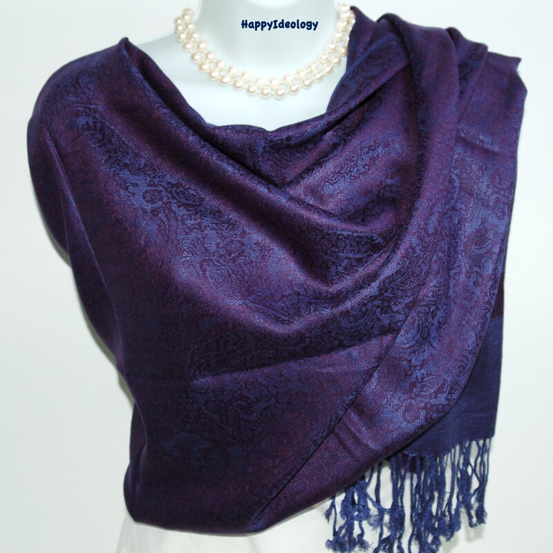 Navy Pashmina - Etsy