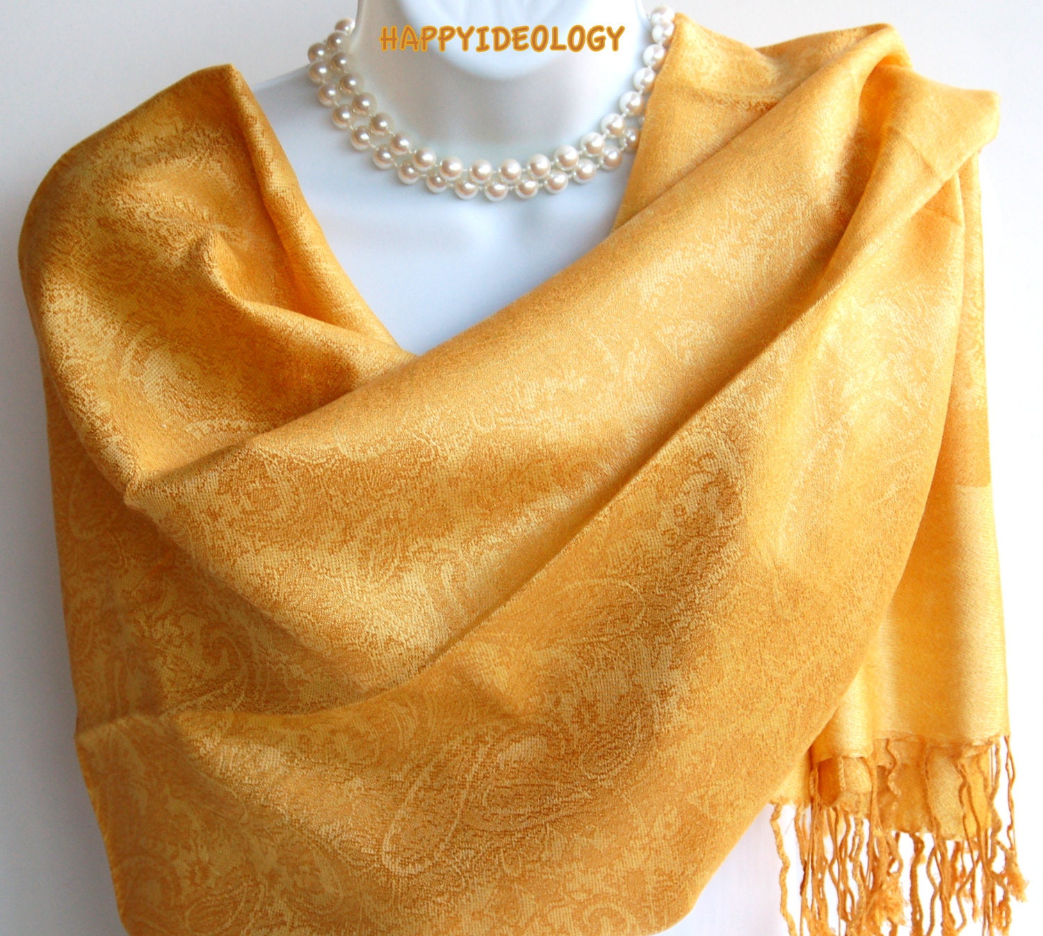 Pashmina Scarf.Golden Yellow Pashmina/Shawl | Etsy