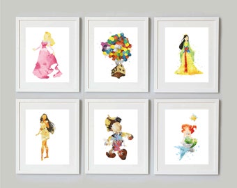 Princess watercolor | Etsy