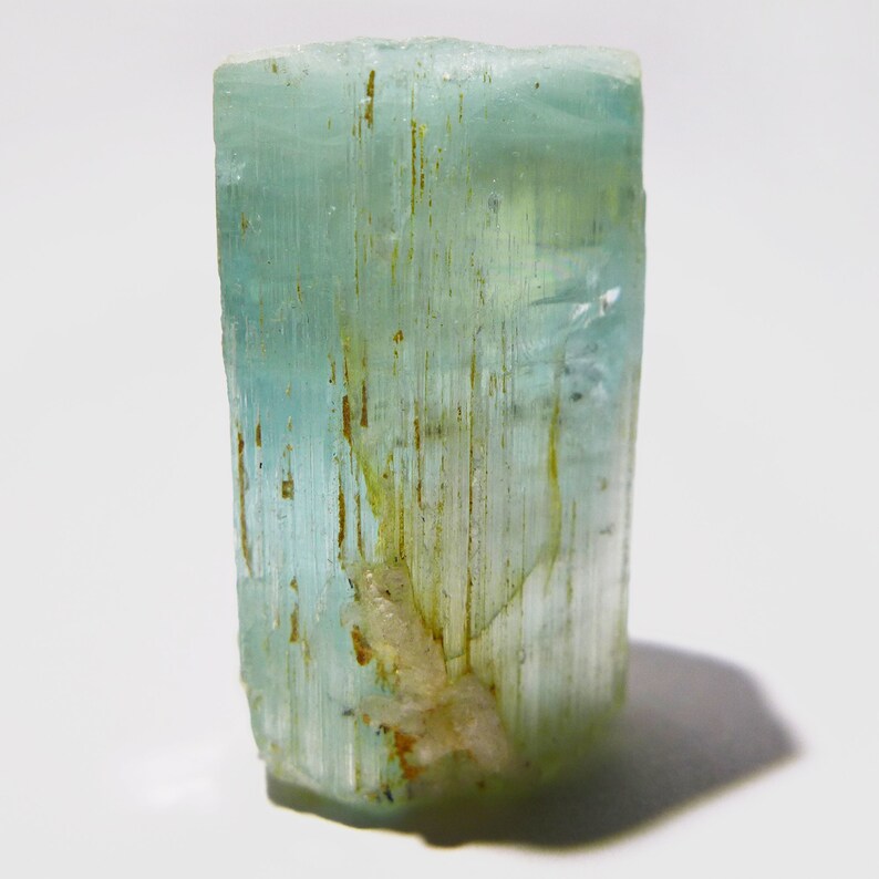 Natural Blue Beryl Var Aquamarine Crystal Specimen With Albite From ...