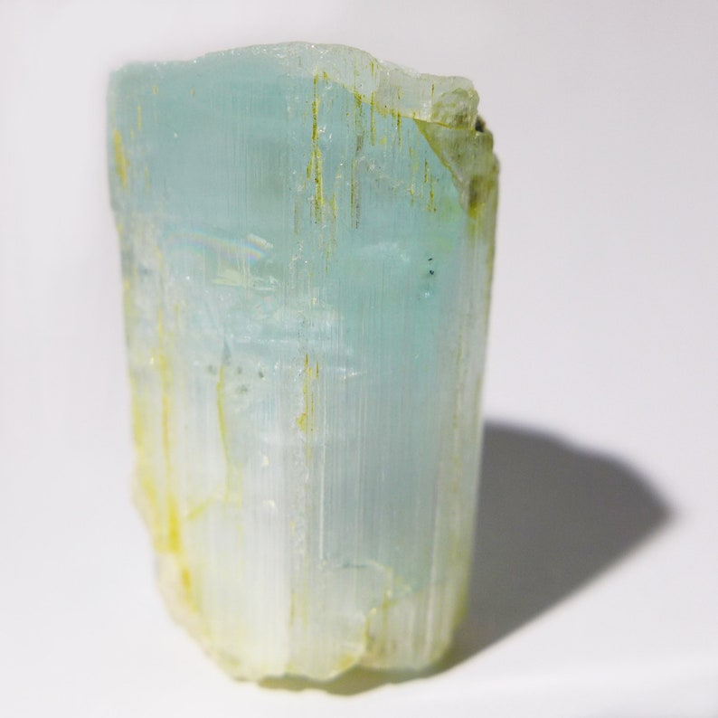 Natural Blue Beryl Var Aquamarine Crystal Specimen With Albite From ...