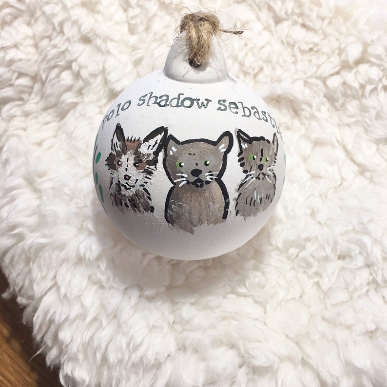 Custom Cat Bauble Personalised Pet Christmas Decoration | Etsy UK
