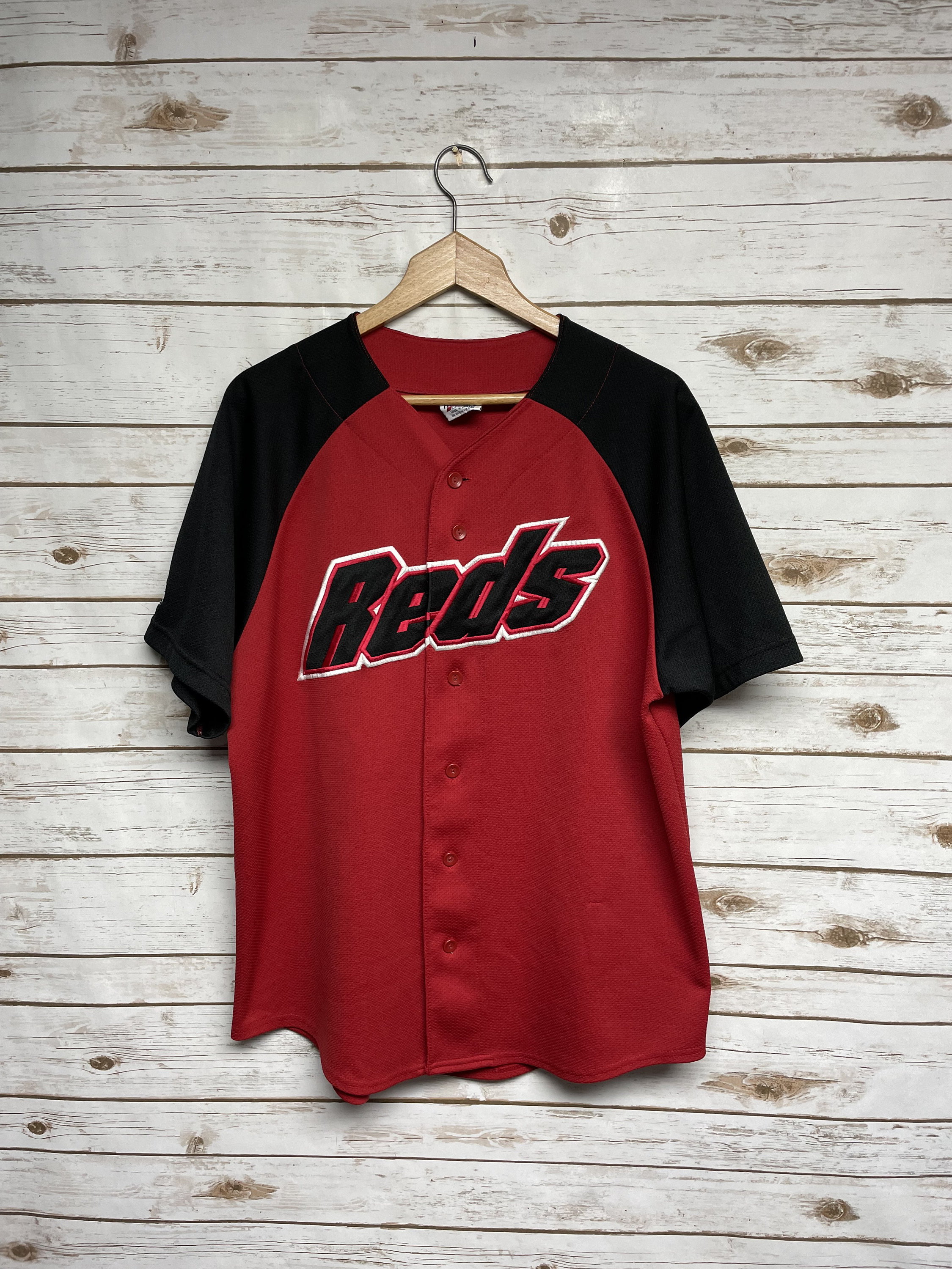 Cincinnati Reds Vintage 90s Jersey Red Striped Baseball MLB - munimoro ...