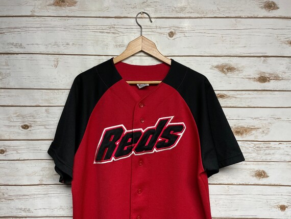 Cincinnati Reds Vintage 90s Jersey Red Striped Baseball MLB - munimoro ...
