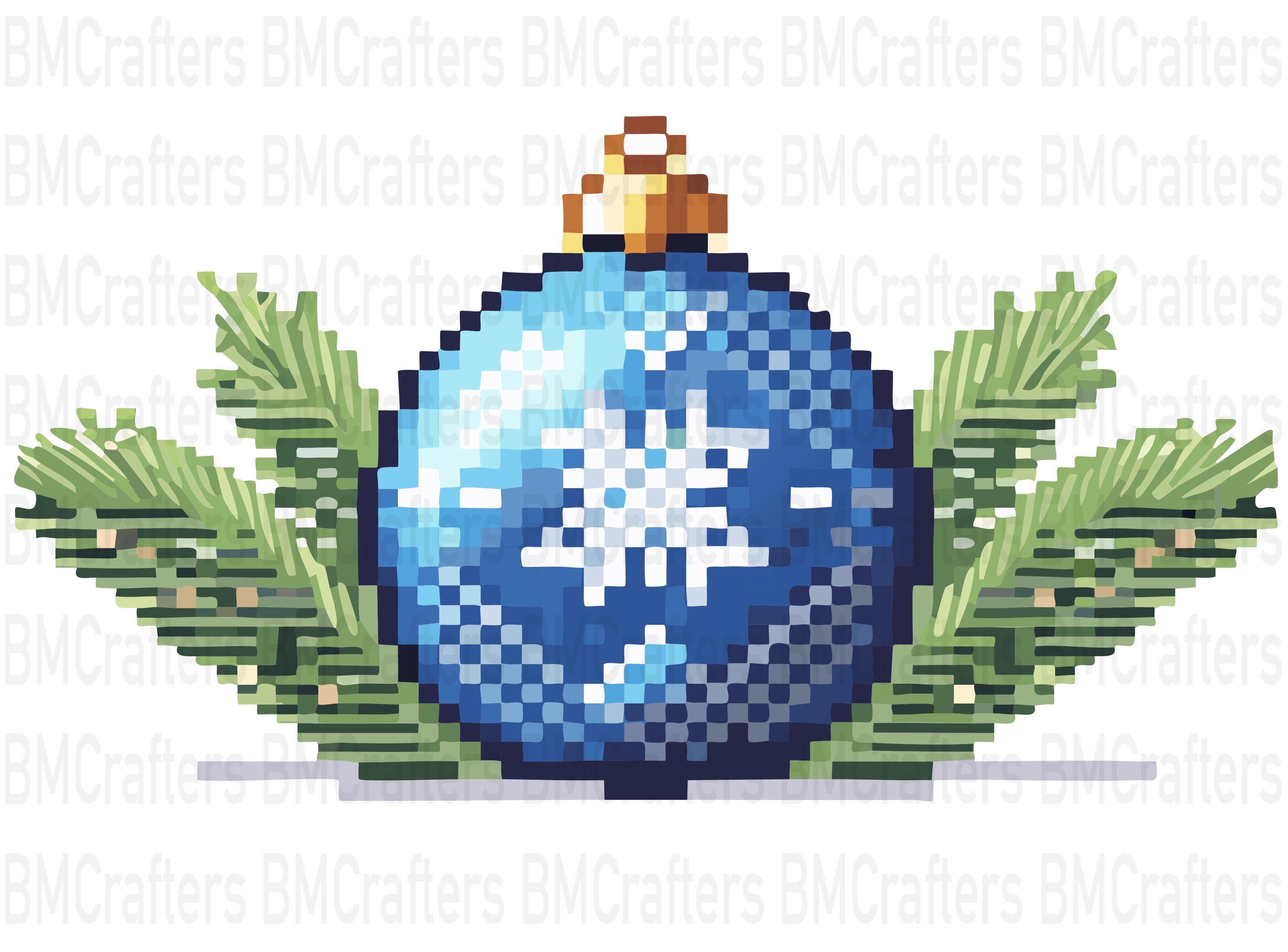 X50 Pixel Art Christmas Ornaments SVG, PNG, JPEG - Etsy