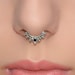 Ruby Flower NOSE RING // Gold Nose Ring Hoop Conch Piercing - Etsy