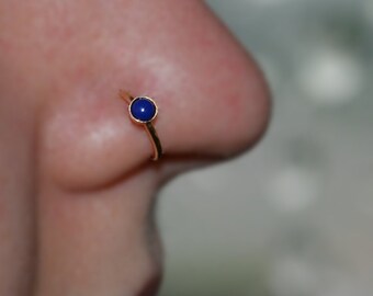 Ruby Flower NOSE RING // Gold Nose Ring Hoop Conch Piercing | Etsy