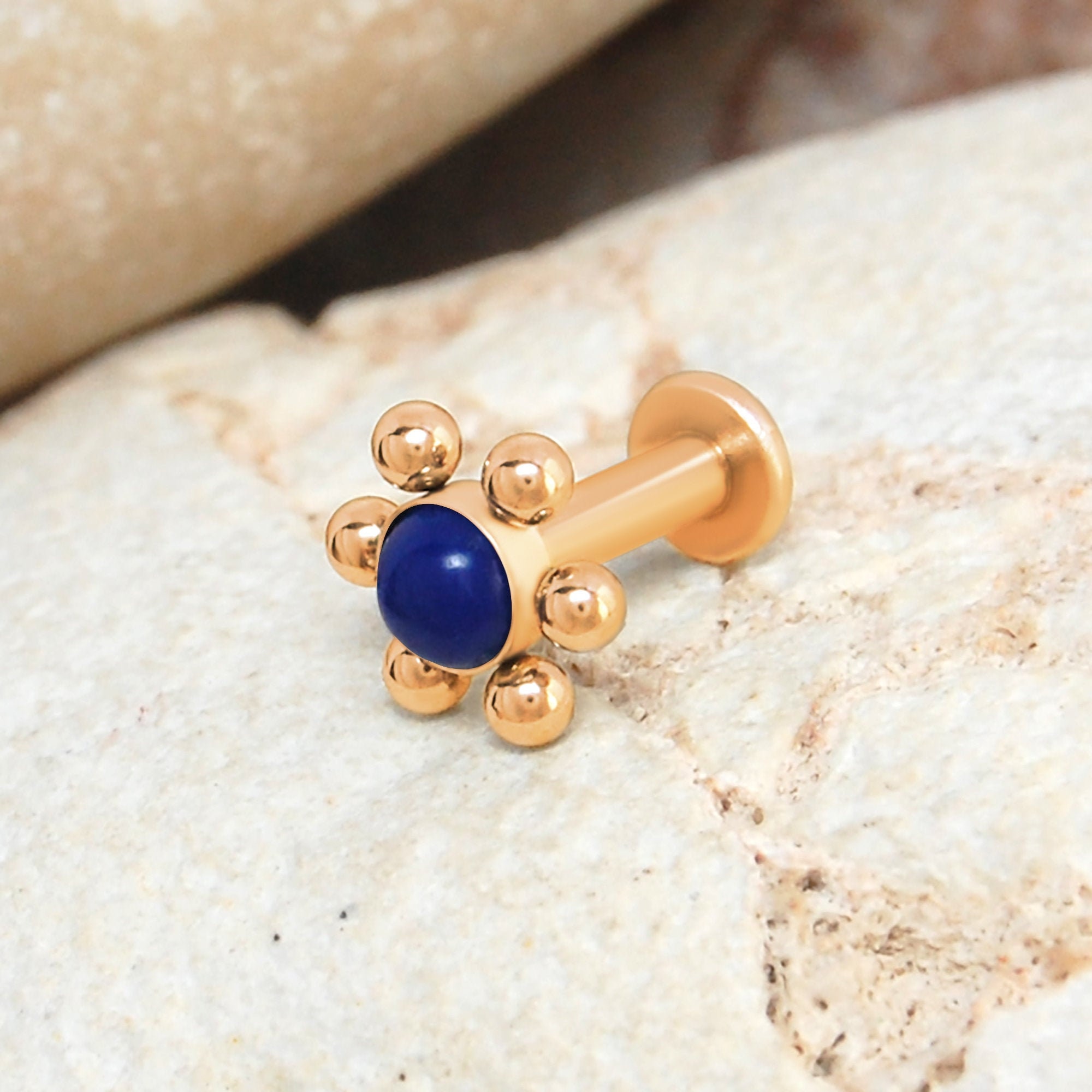 Labret Piercing Lip Internally Threaded Stud Medusa - Etsy