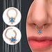 Ruby Flower NOSE RING // Gold Nose Ring Hoop Conch Piercing Septum ...