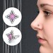 Ruby Flower NOSE RING // Gold Nose Ring Hoop Conch Piercing Septum ...