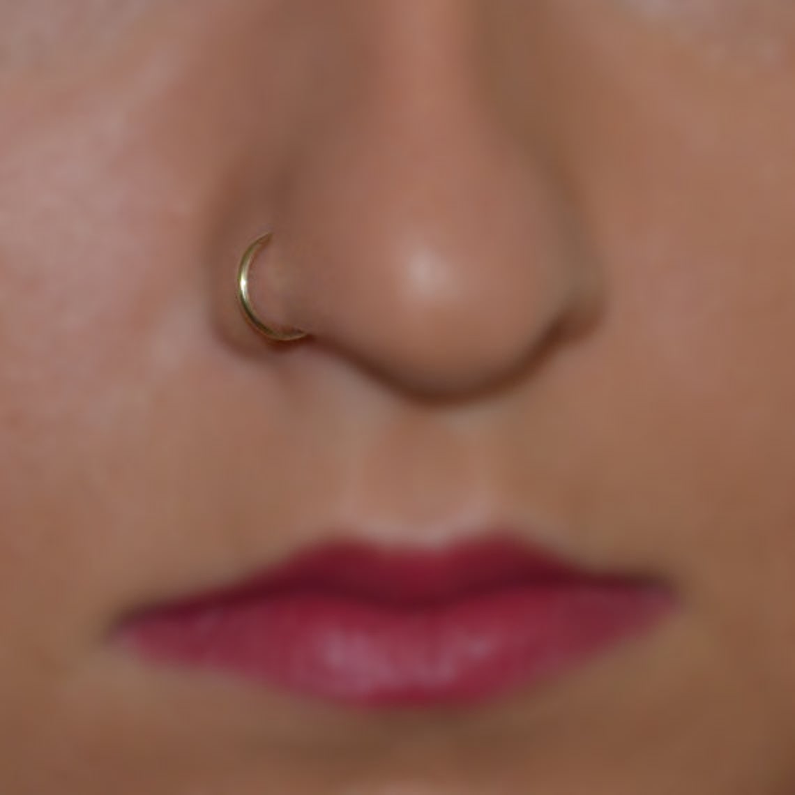 NOSE RING STUD // Solid Gold Nose Hoop - Nose Ring - Tragus Earring ...