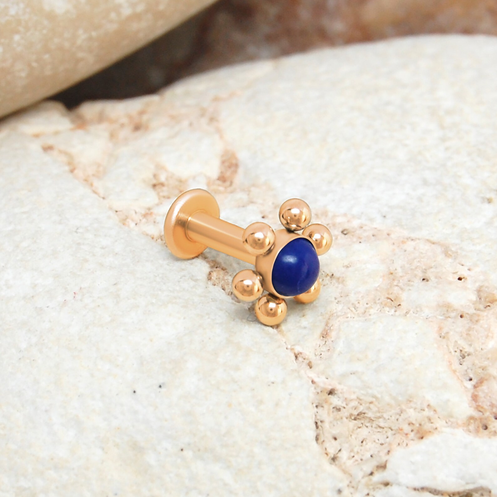 Labret Piercing Lip Internally Threaded Stud Medusa - Etsy