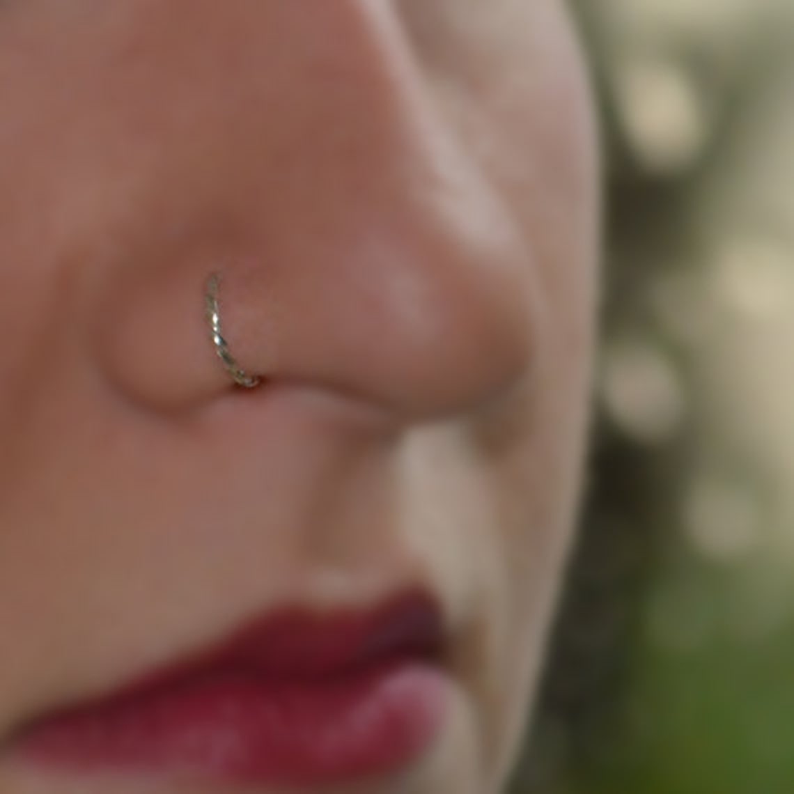 Silver TRAGUS HOOP // Tragus Piercing 18g 7mm Rook Earring - Etsy