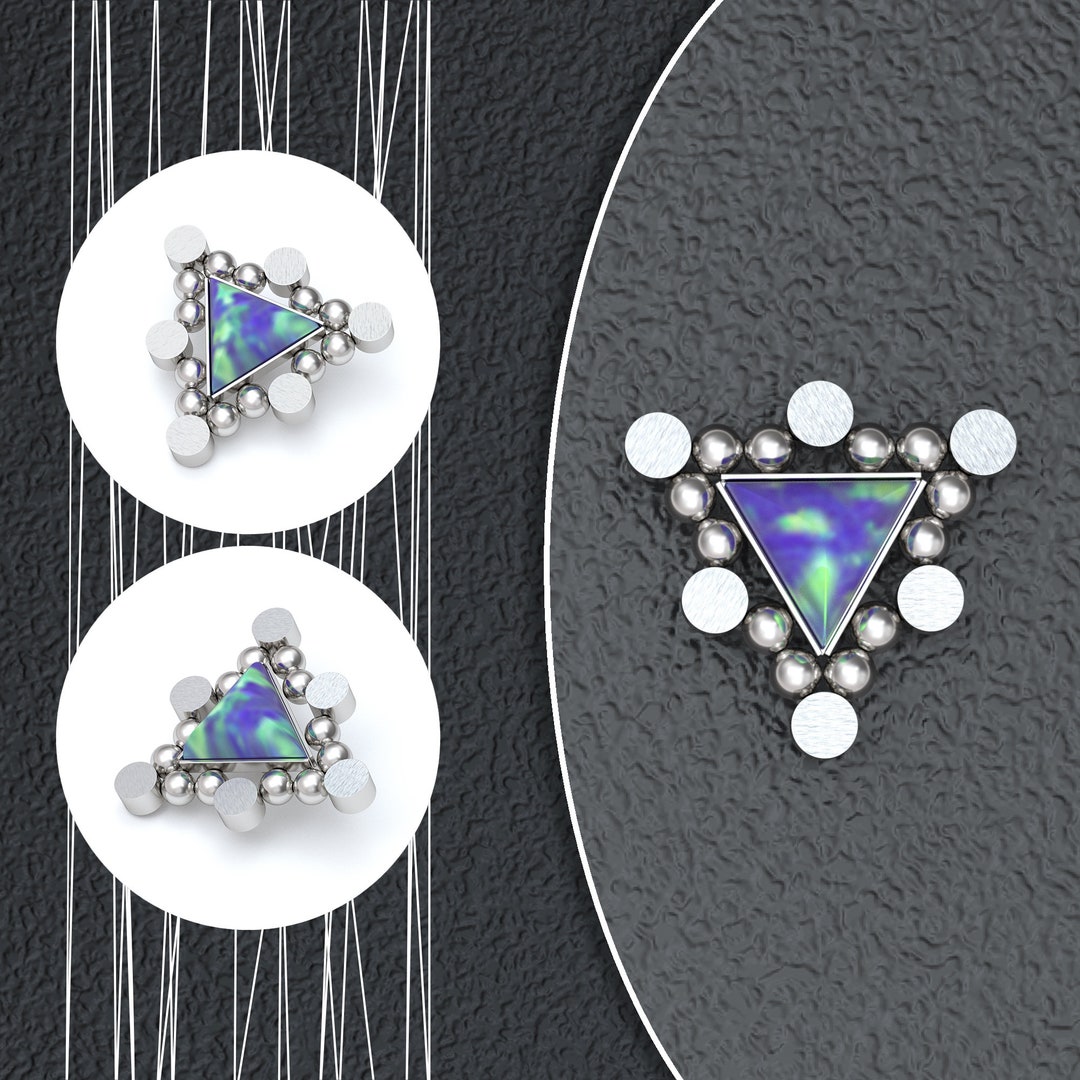 Surgical Steel Dermal Top Jewelry, Internally Threaded Opal Microdermal ...