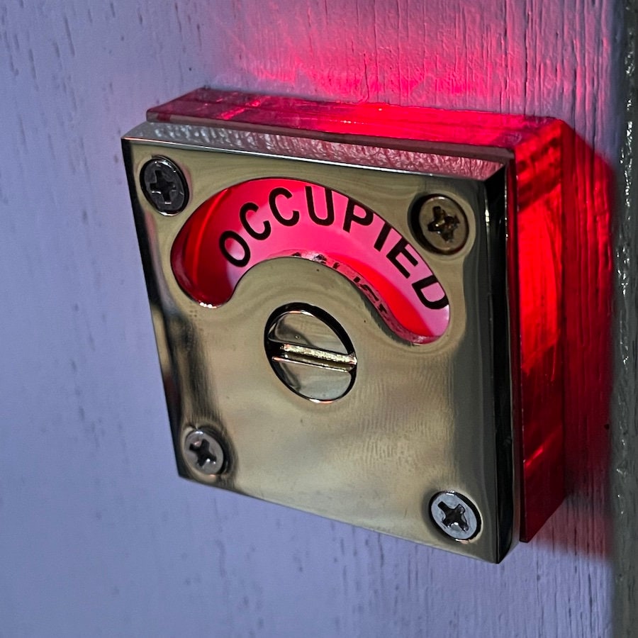 L.E.D. Bathroom Privacy Indicator Lock With Luminous Red Acrylic ...