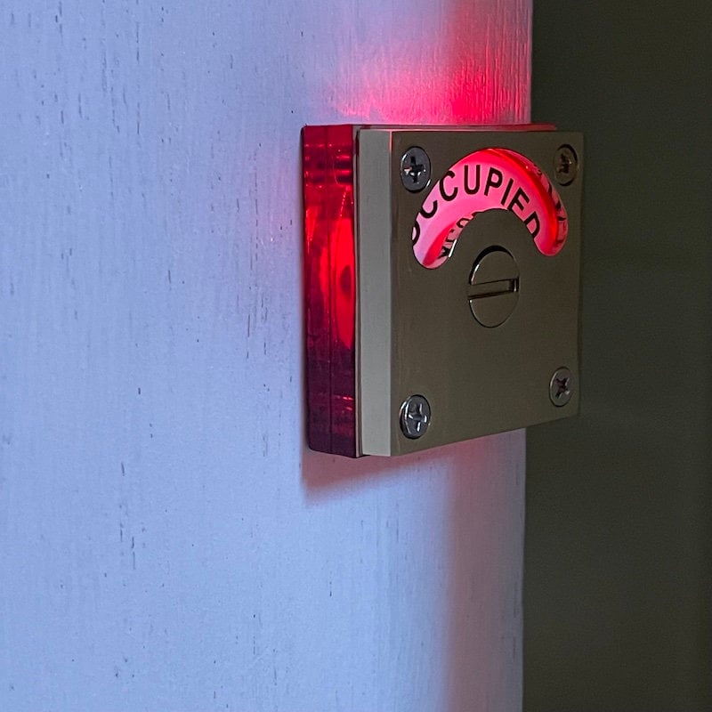 L.E.D. Bathroom Privacy Indicator Lock With Luminous Red Acrylic ...