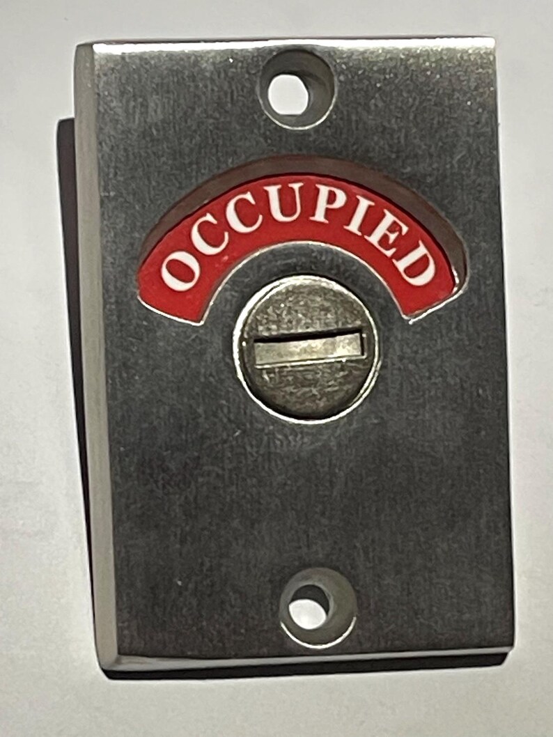 Stainless Steel Occupied & Vacant Bathroom Privacy Indicator Lock - Etsy