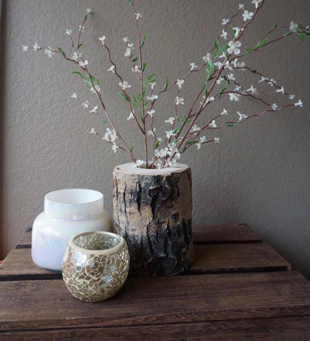 Colorado Aspen Wood Tree Vase - Wedding Decor- Home Decor - Table ...
