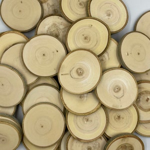 Bulk 3"-3.5" Wood Slices (aspen) - Rustic Wedding Favors - Tree Slices ...