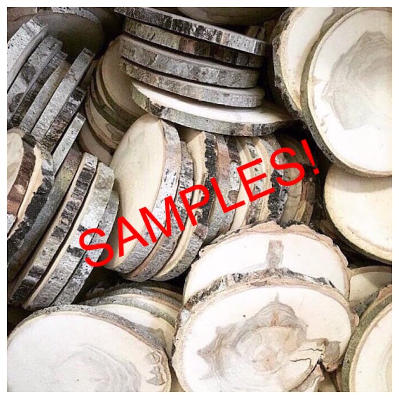 Samples Aspen Wood Slices Tree Slices Wooden Disc Save | Etsy