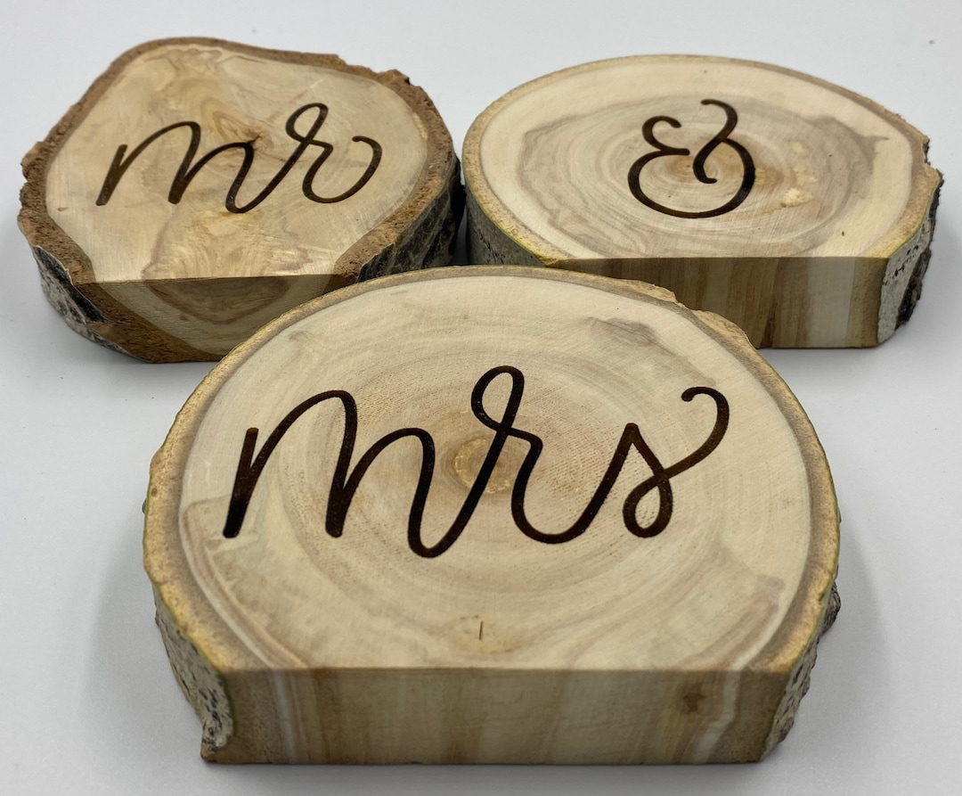 Mr & Mrs Engraved Wedding Signage - Bride and Groom - Head Table Signs ...
