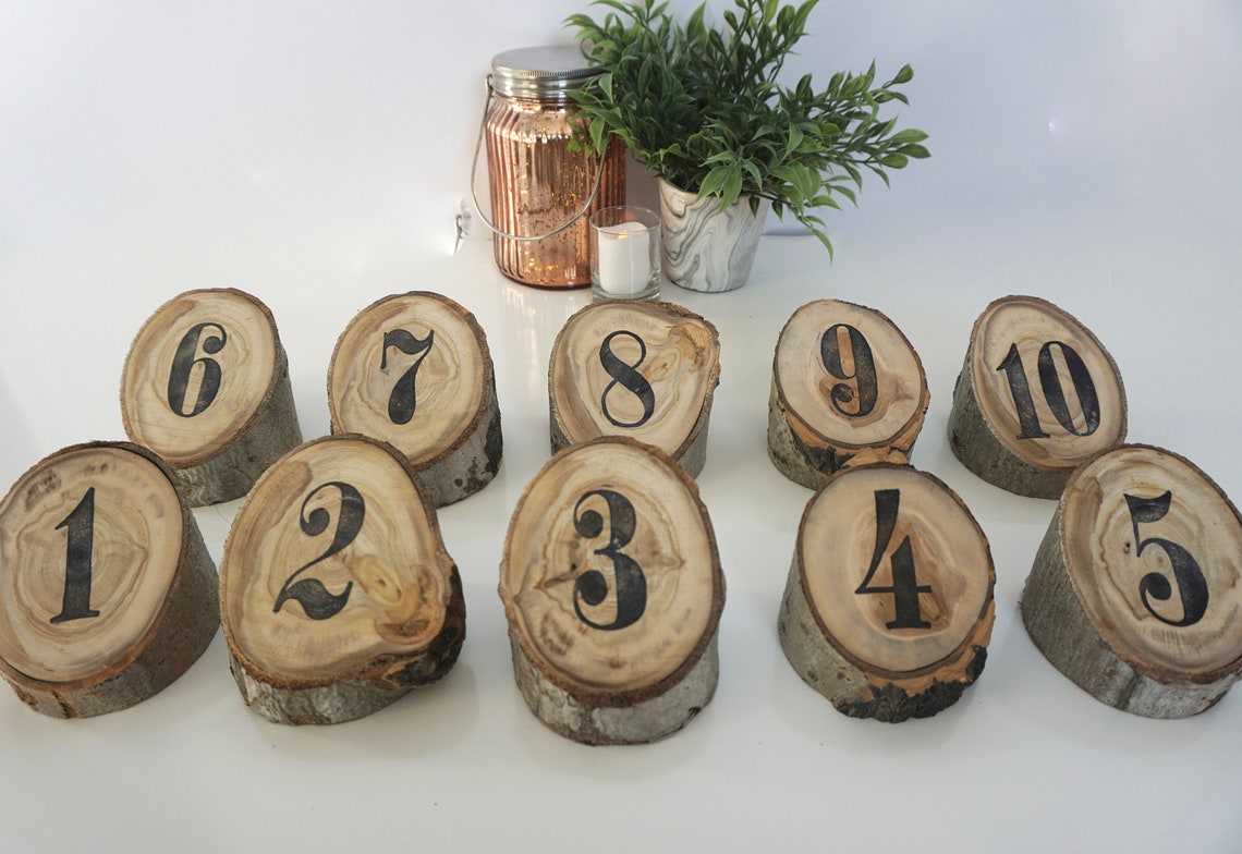 Wedding Decor Table Numbers Table Number Wedding Wood - Etsy