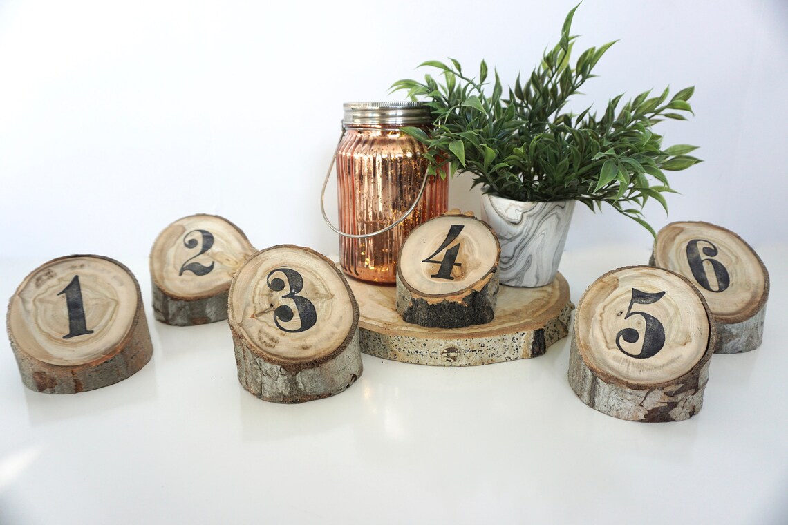 Wedding Decor Table Numbers Table Number Wedding Wood - Etsy