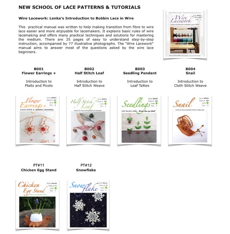 Snowflake Pattern & Tutorial for Wire Lace : Step-by-Step | Etsy