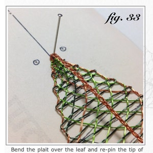 Half Stitch Leaf - Pattern & Tutorial for Wire Lace : Step-by-step ...