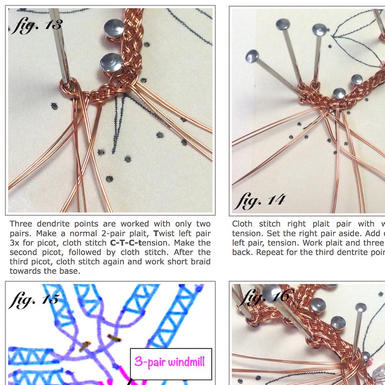 Snowflake Pattern & Tutorial for Wire Lace : Step-by-Step | Etsy