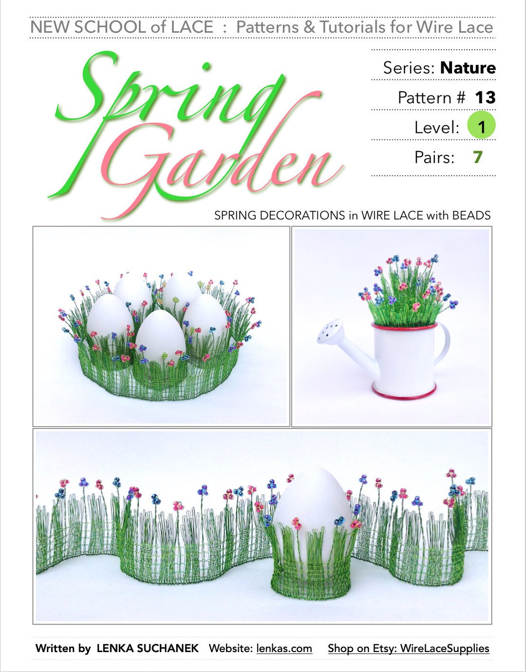 Spring Garden - Pattern & Tutorial for Wire Lace : Step-by-step ...