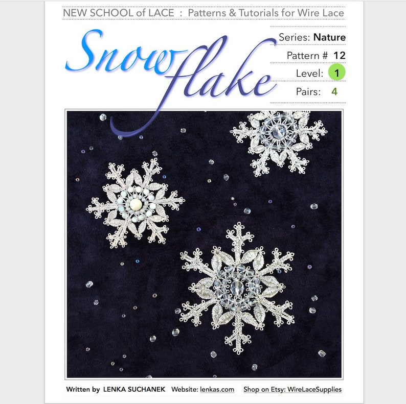 Snowflake Pattern & Tutorial for Wire Lace : Step-by-step - Etsy Canada