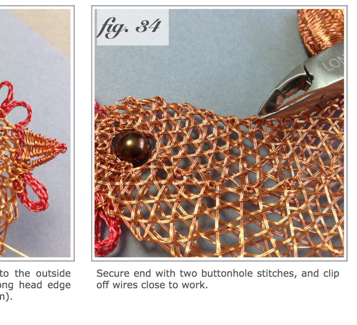 Chicken Egg Stand - Pattern & Tutorial for Wire Lace : Step-by-step ...