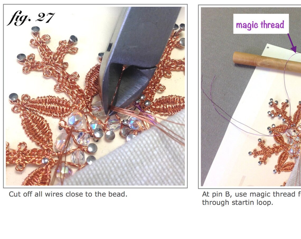 Snowflake Pattern & Tutorial for Wire Lace : Step-by-Step | Etsy