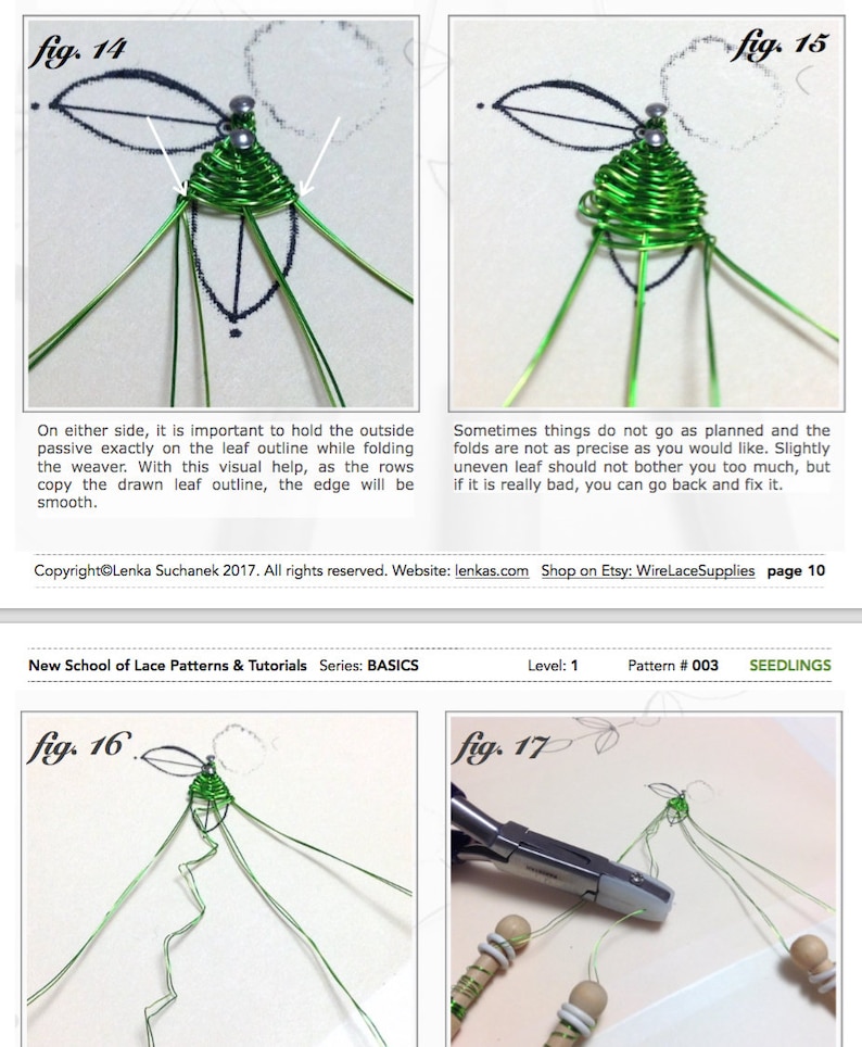 Seedlings - Pattern & Tutorial for Wire Lace : Step-by-step Instruction ...