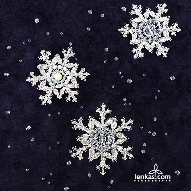 Snowflake Pattern & Tutorial for Wire Lace : Step-by-Step | Etsy