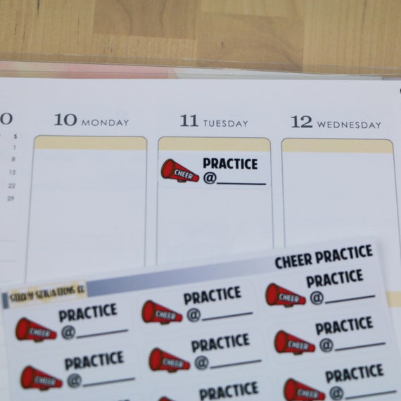 Paper & Party Supplies Cheer Practice Stickers Cheerleading Stickers ...