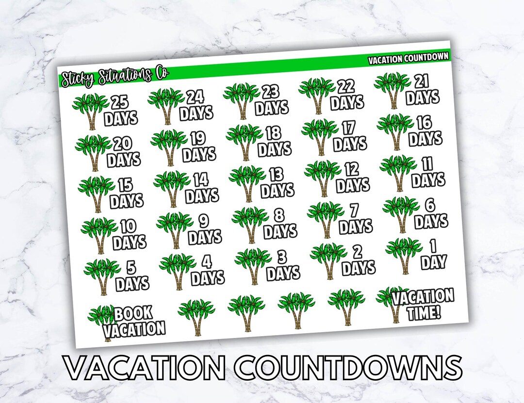 Vacation Planner Sticker Sheet Functional & Decorative Stickers for All ...