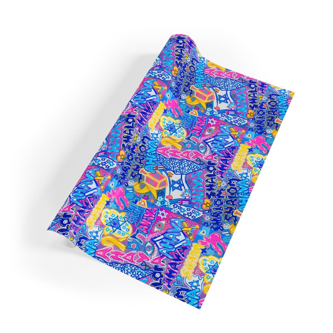 Chanukah Wrapping Paper, Jewish Pride, Holiday Packaging - Etsy