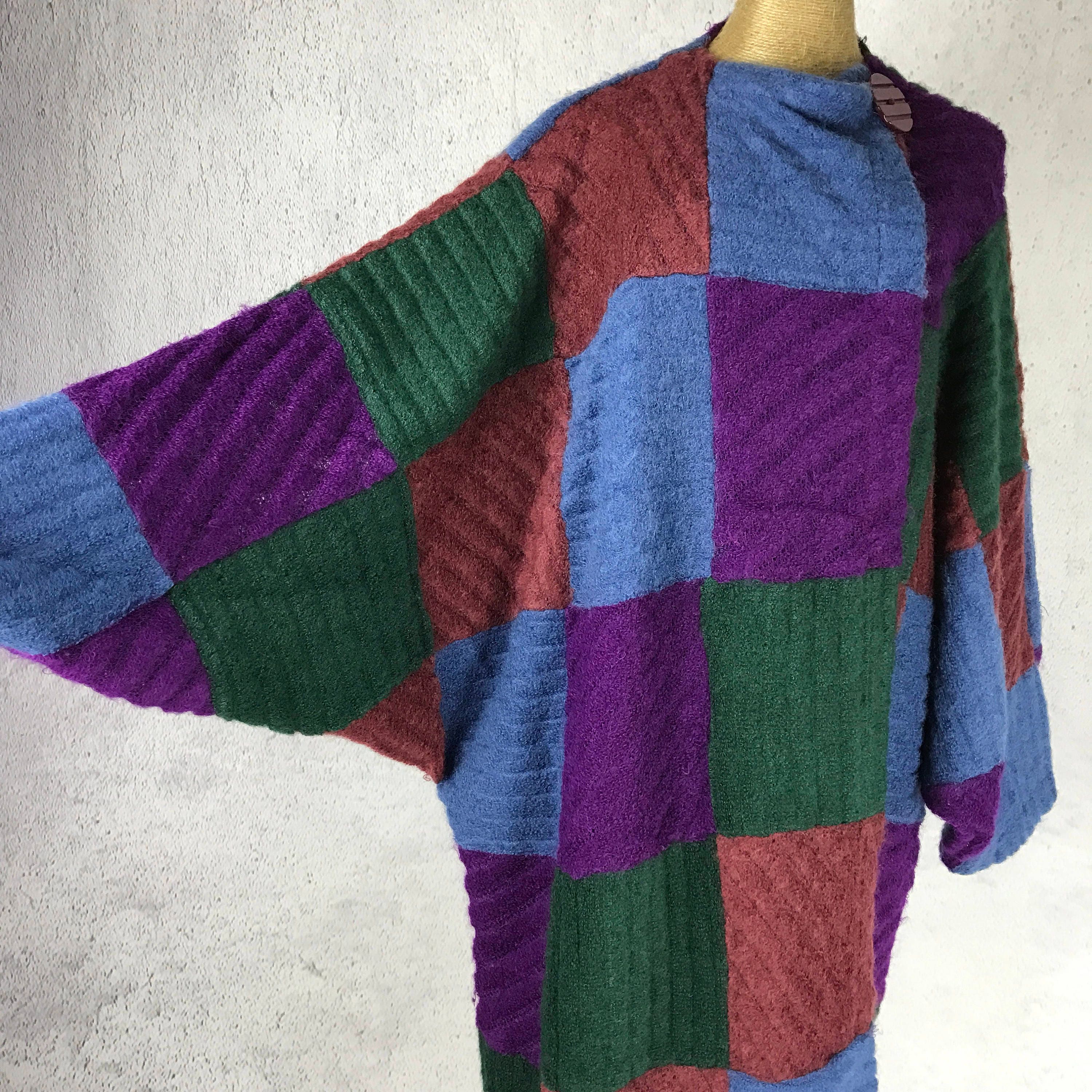 Sale!amazing 80's Vintage Missoni Color Block Patchwork Oversized Long ...
