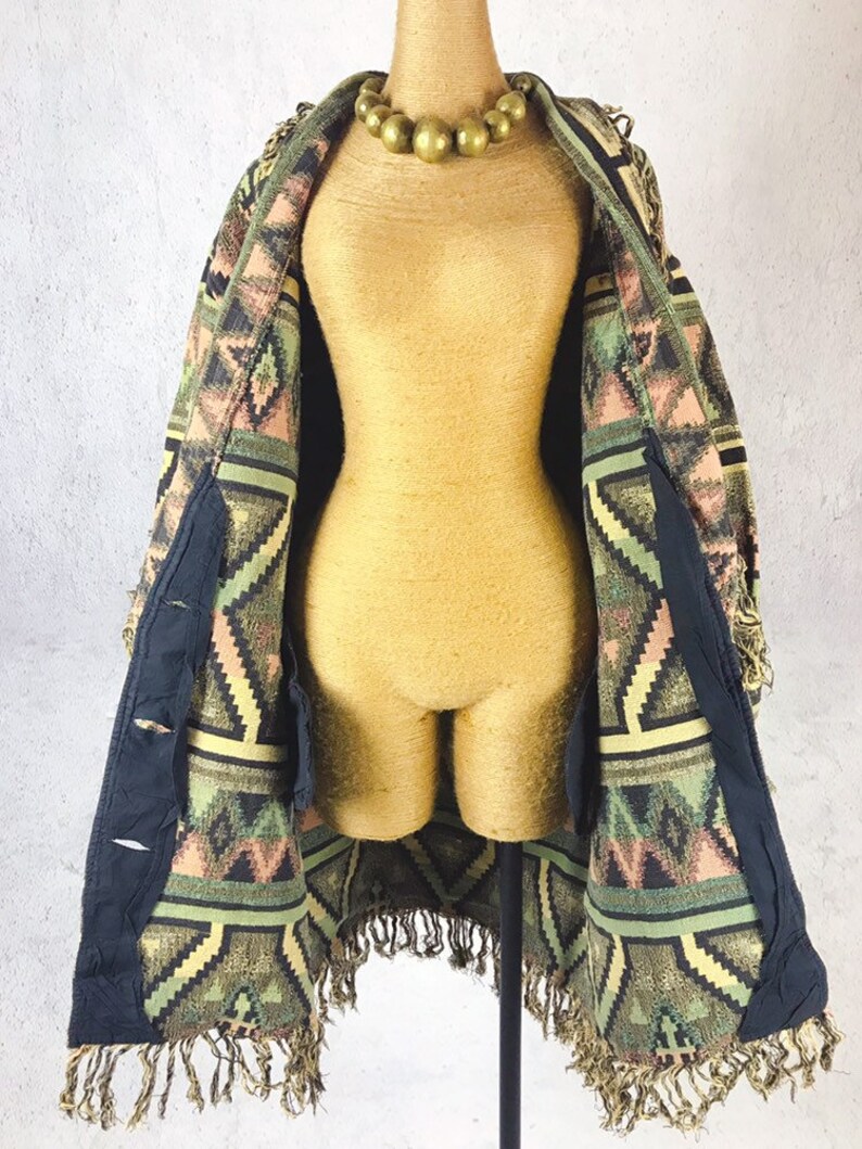 Vintage Brocade Blanket Coat - Etsy