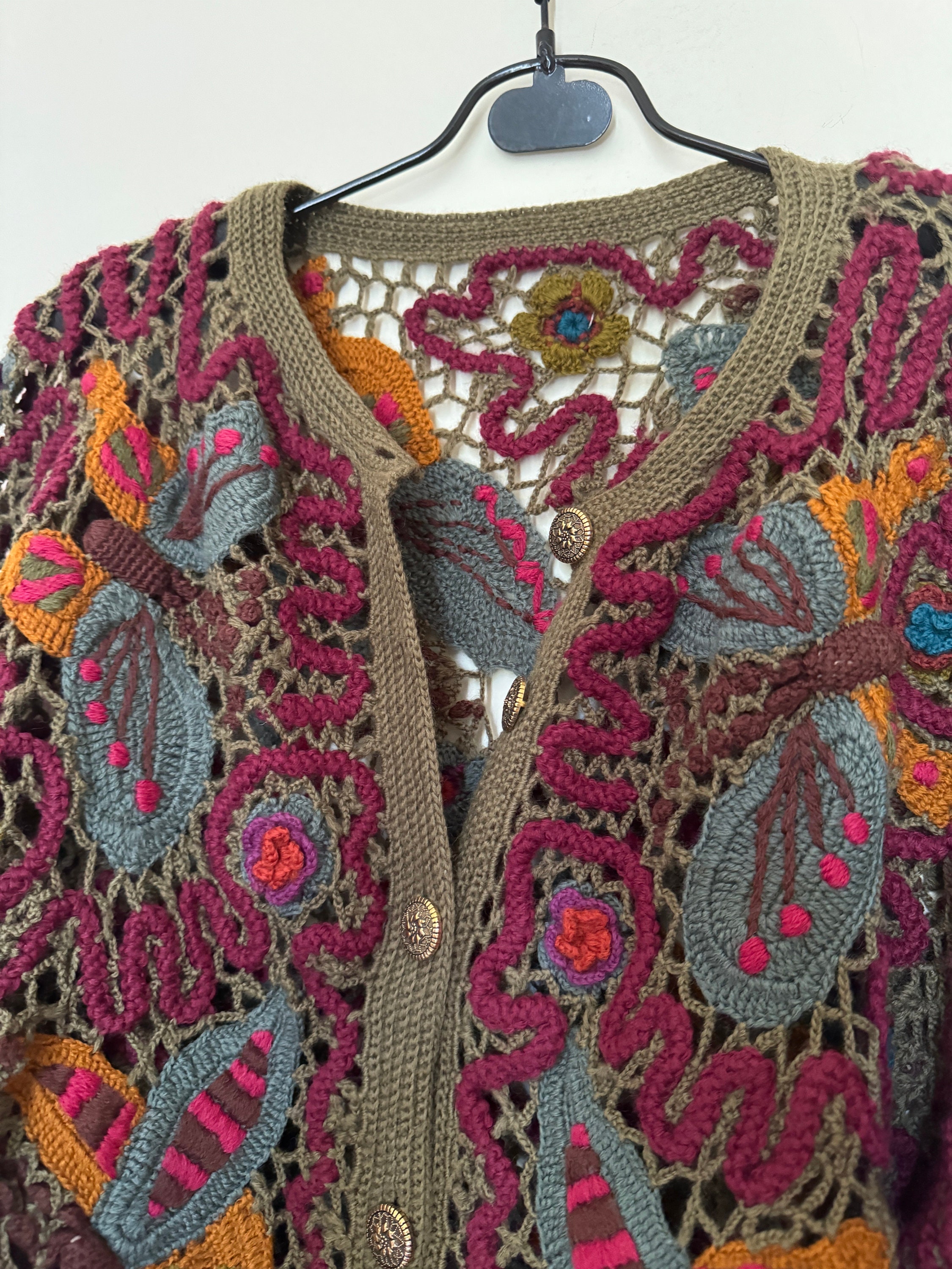 Amazing1980s Vintage Embroidery Pullovers Handmade Wool Sweater - Etsy