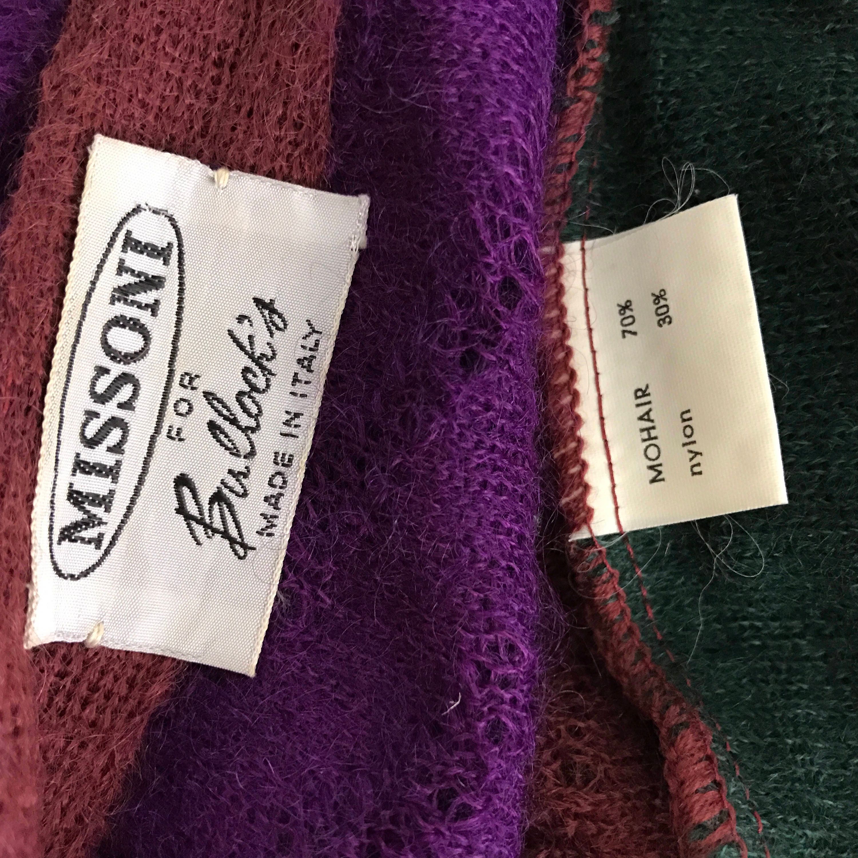 Sale!amazing 80's Vintage Missoni Color Block Patchwork Oversized Long ...