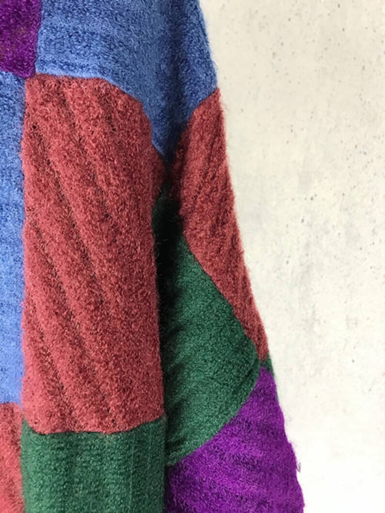 Sale!amazing 80's Vintage Missoni Color Block Patchwork Oversized Long ...